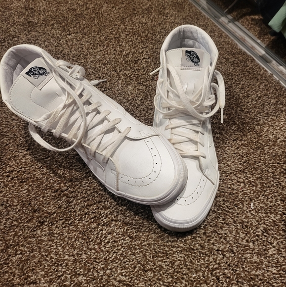 Vans | Shoes | Men High Top Vans All White | Poshmark